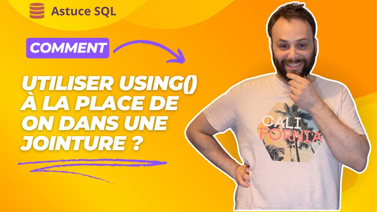 SQL - Comment utiliser USING, l'alternative au ON ? - YouTube