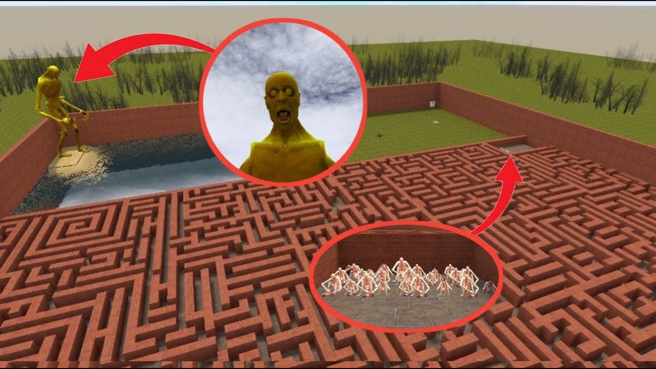 Big Yellow SCP-096 TERRIFIES Garry's Mod Players in the Maze! - YouTube