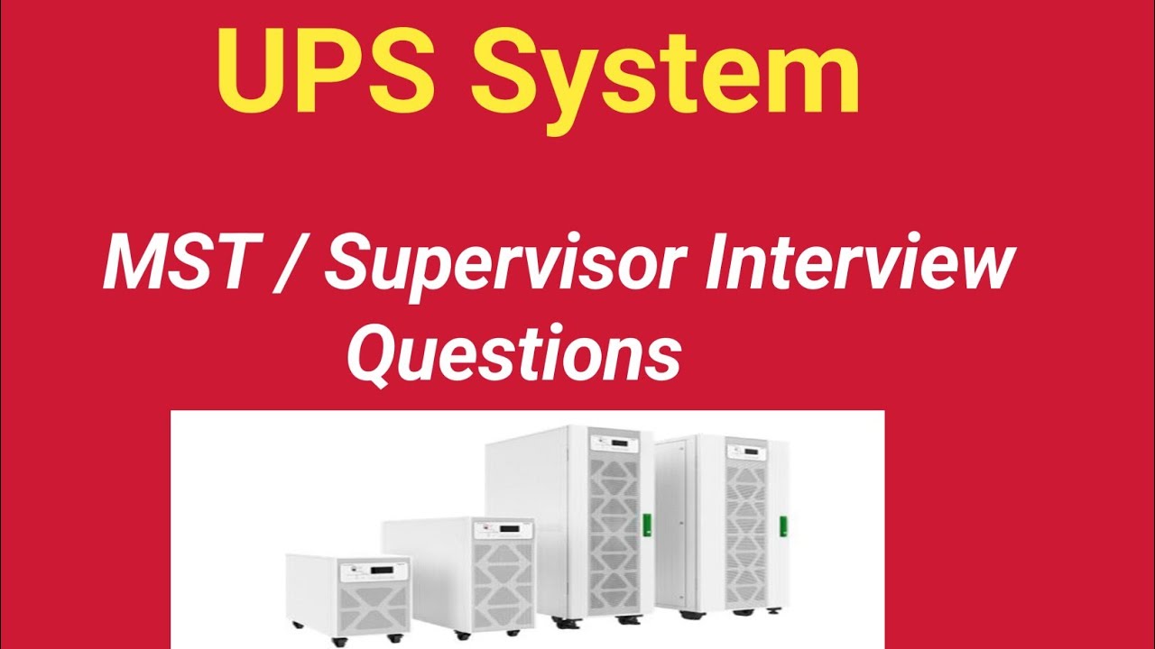 UPS system On interview questions part 1 || UPS system - YouTube