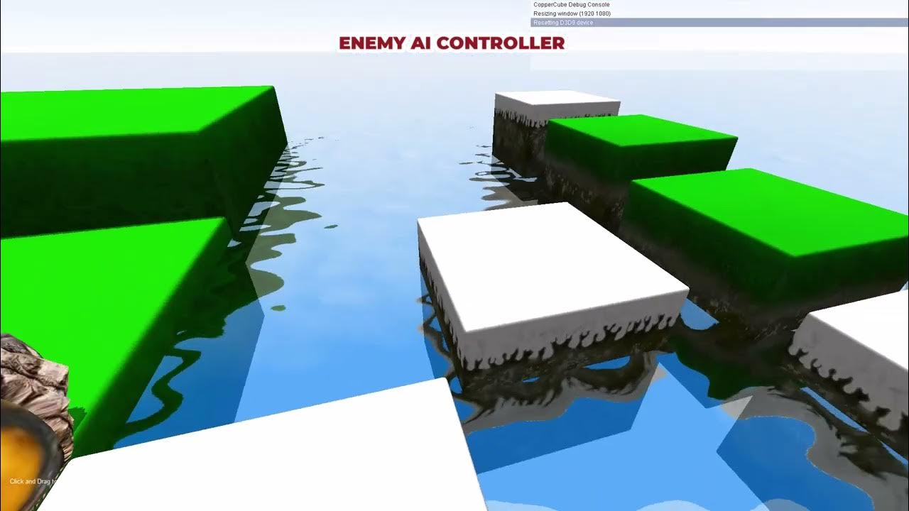COPPERCUBE 6.5.1 AI CONTROLLER | MOST BASIC WALKTHROUGH IN (NO CODING) GAME ENGINE. - YouTube