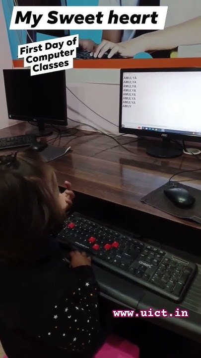 My Sweet heart.My Daughter First Day of Computer Classes #Unique #Institute of #computer # ...