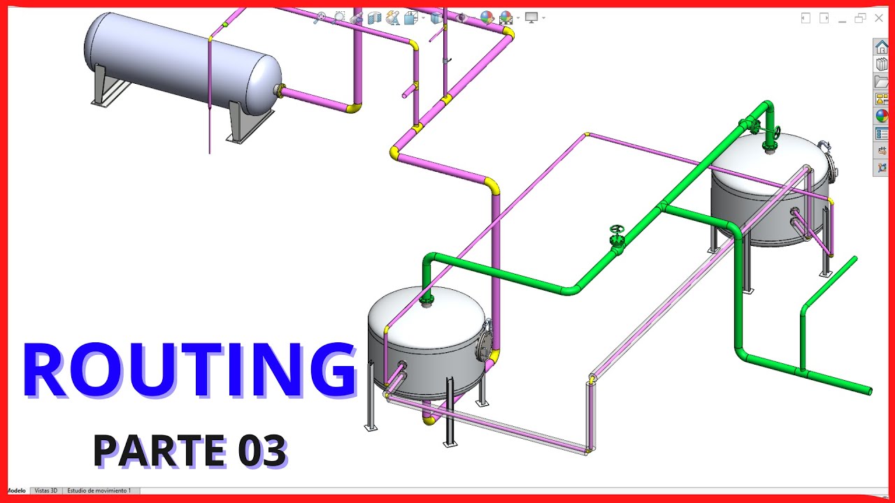 CURSO COMPLETO de SOLIDWORKS ROUTING, aprende usar PIPING de CERO ...