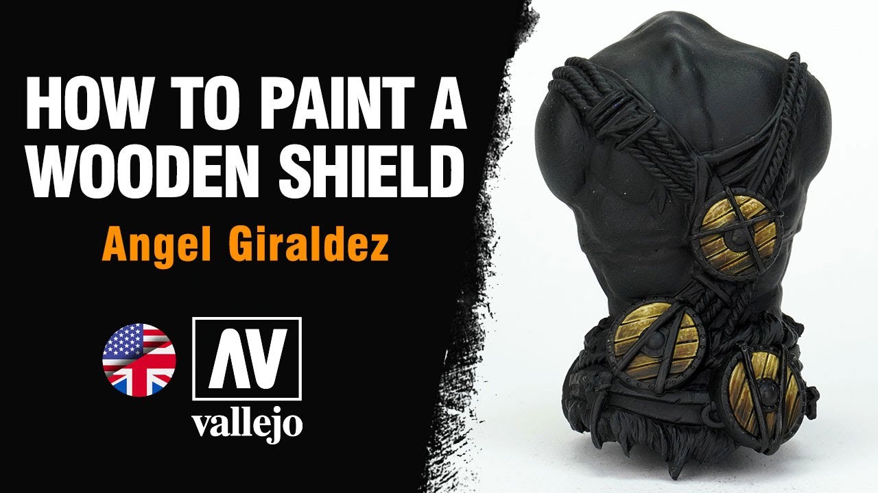 🇺🇸🇬🇧 HOW TO PAINT A WOODEN SHIELD by Angel Giraldez🪵🛡 - YouTube