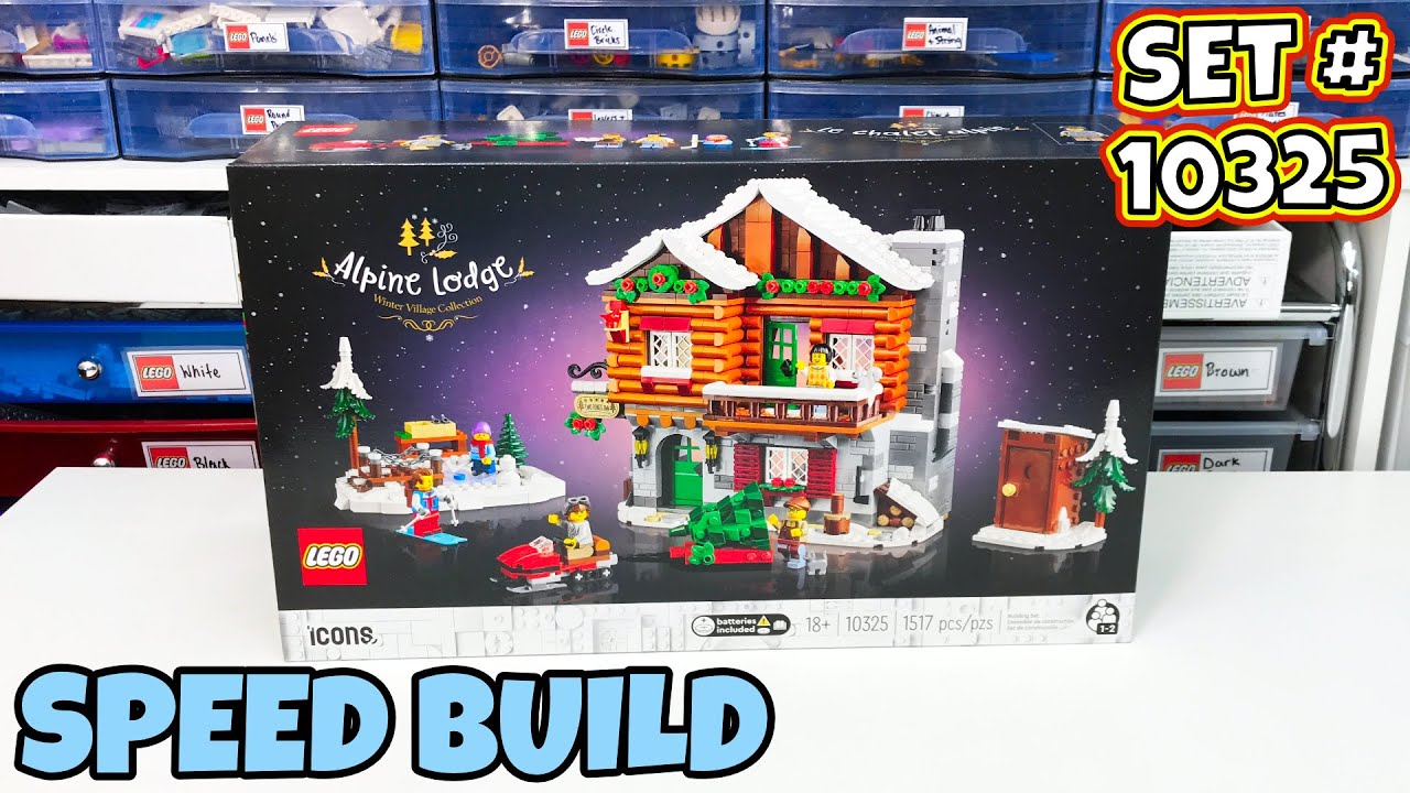 LEGO Icons "Alpine Lodge" Speed Build 🎿 LEGO Set 10325 - YouTube