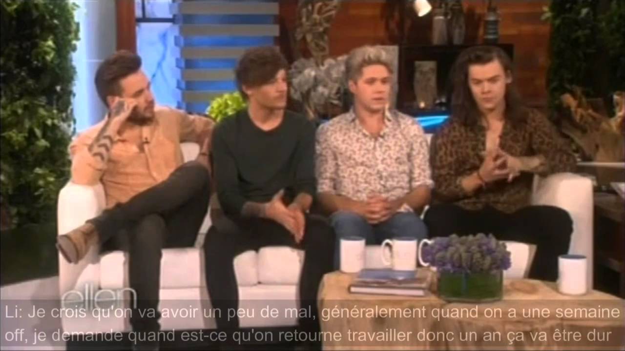 One Direction on Ellen 2015 Vostfr - Part 2 - YouTube