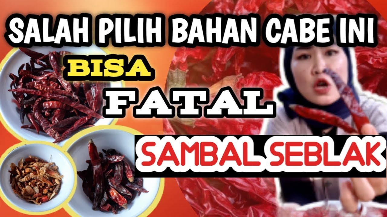 Pemilihan bahan sambal seblak , cara membedakan cabe kering yang pedas ...