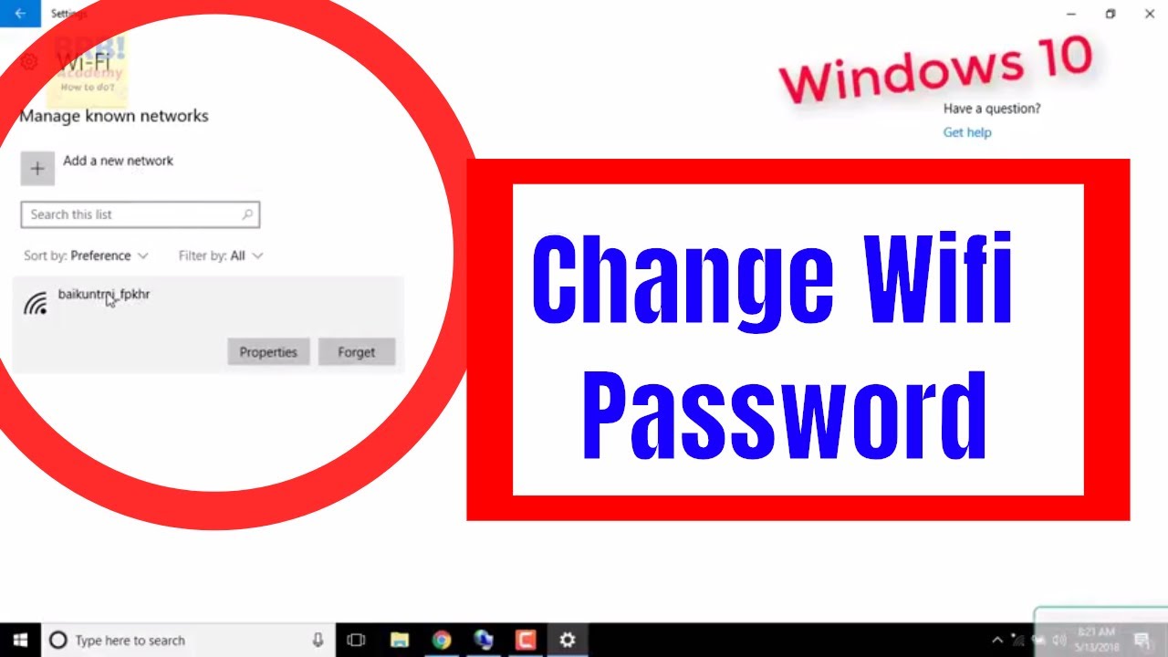 How To Change Saved WiFi Password In Windows 10 View Forget WiFi how-to-change-saved-wifi-password-in-windows-10-view-forget-wifi