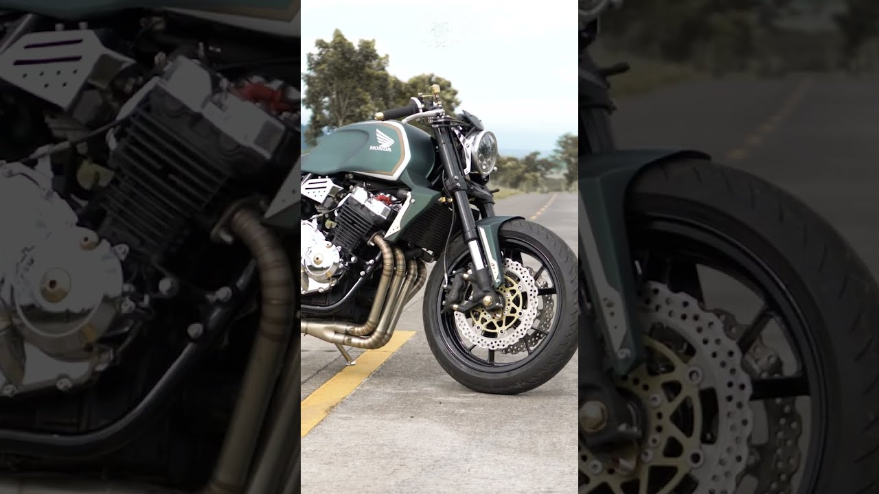 CUSTOM MOTORCYCLE CAFE RACER BY ENGGAL MODIFIED HONDA CB 400 ENGINE # ...