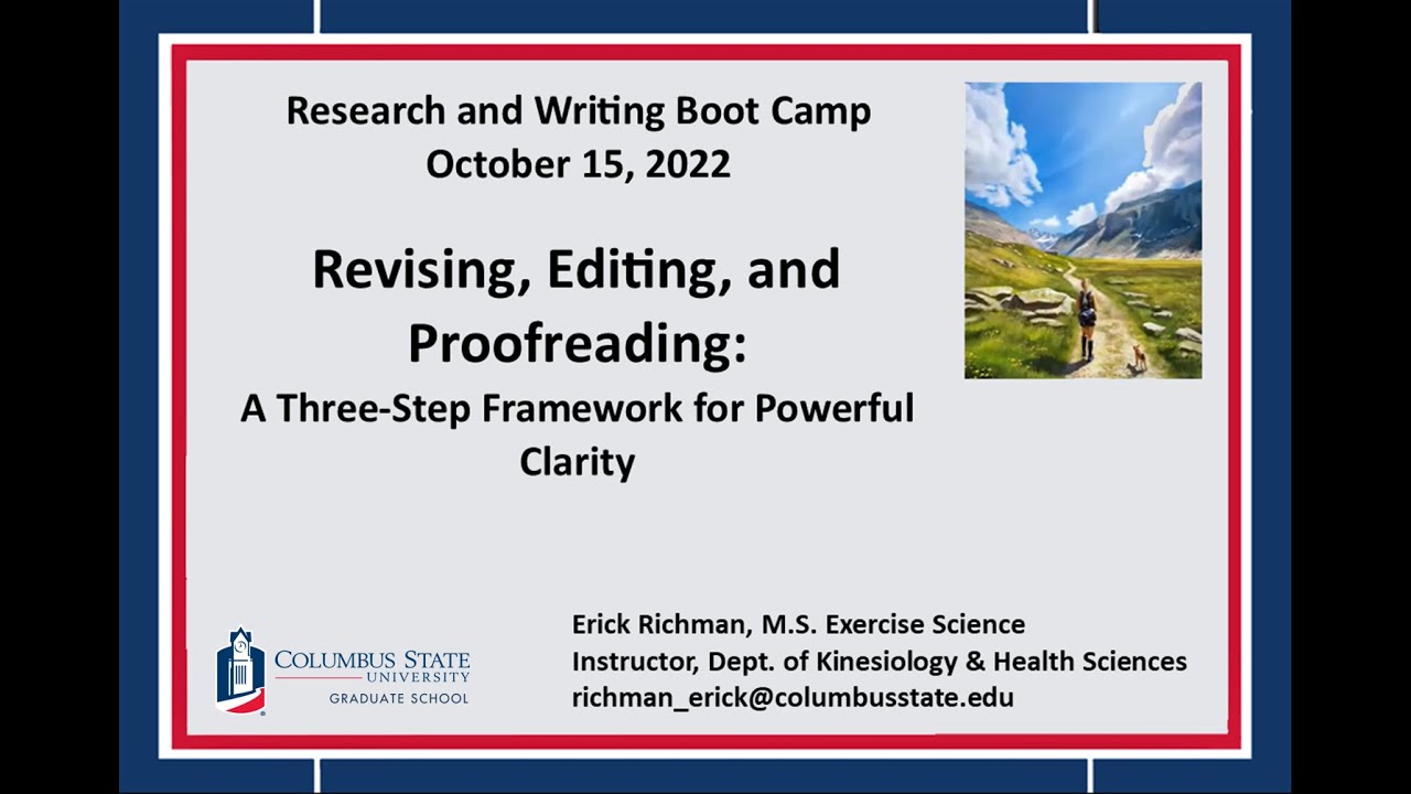 Revising, Proofreading, and Editing - YouTube