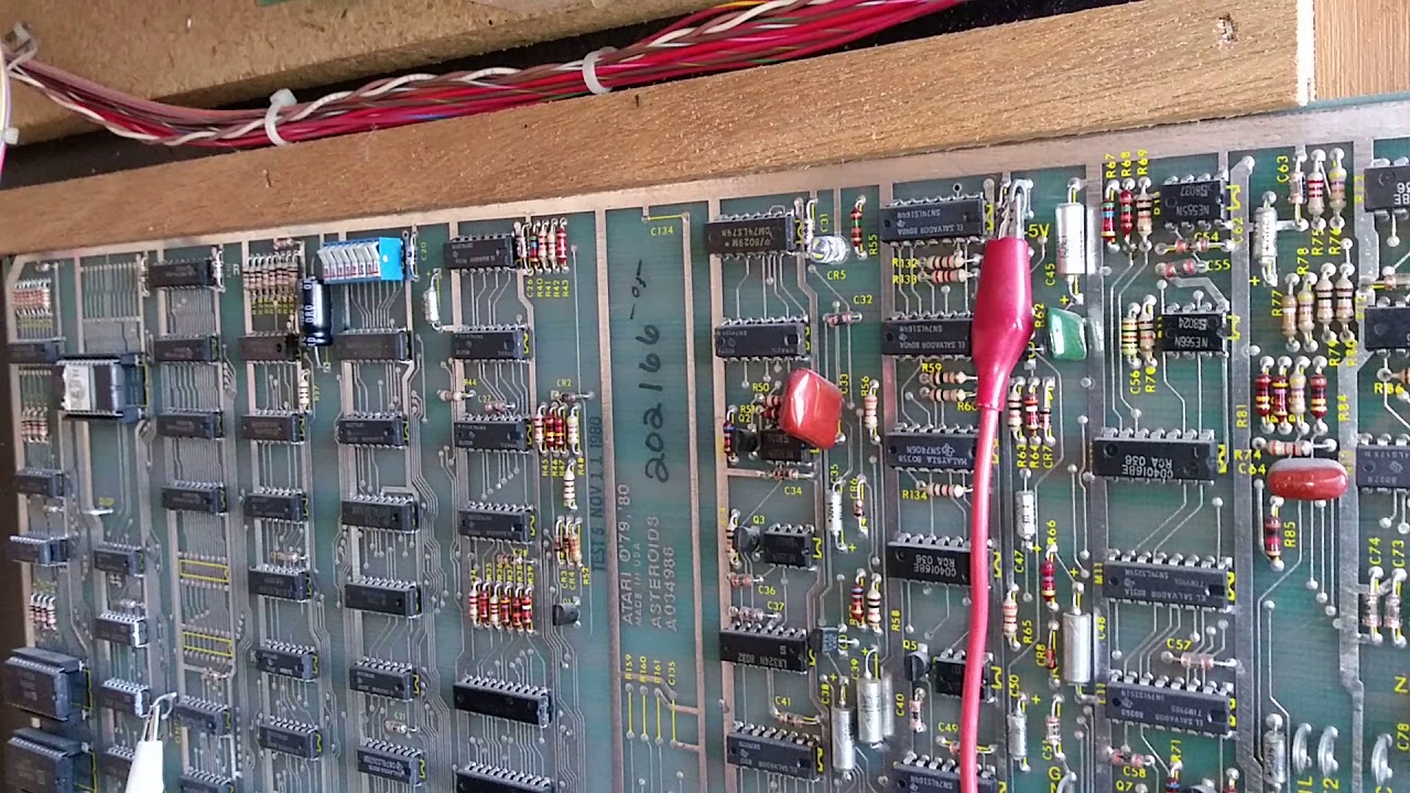 Light show LED on my Asteroids board. - YouTube