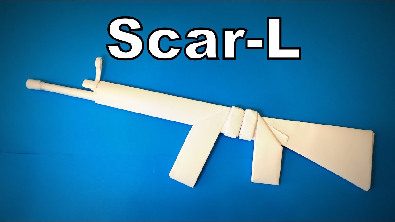 Origami Gun | How to Make a Paper Gun Scar-l PUBG Mobile DIY | Easy ...