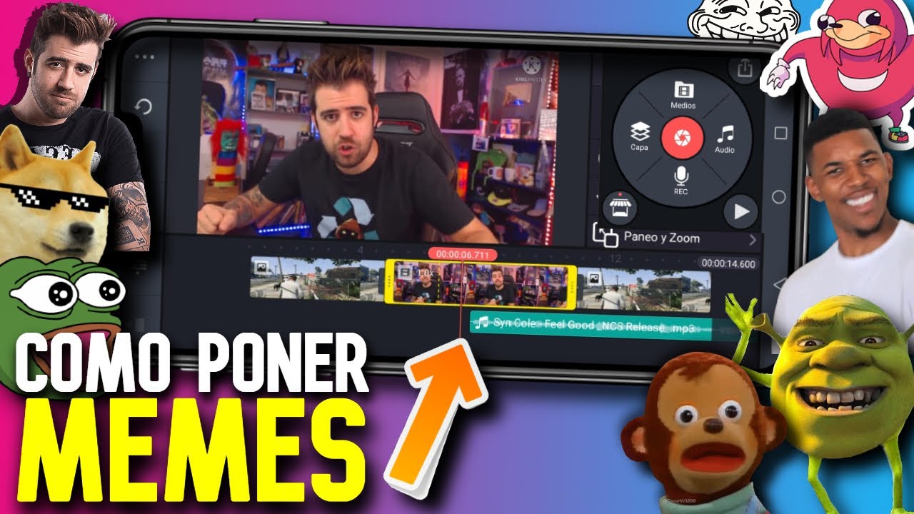 COMO PONER MEMES EN TUS VIDEO DESDE CELULAR - MEMES INCLUÍDO - YouTube