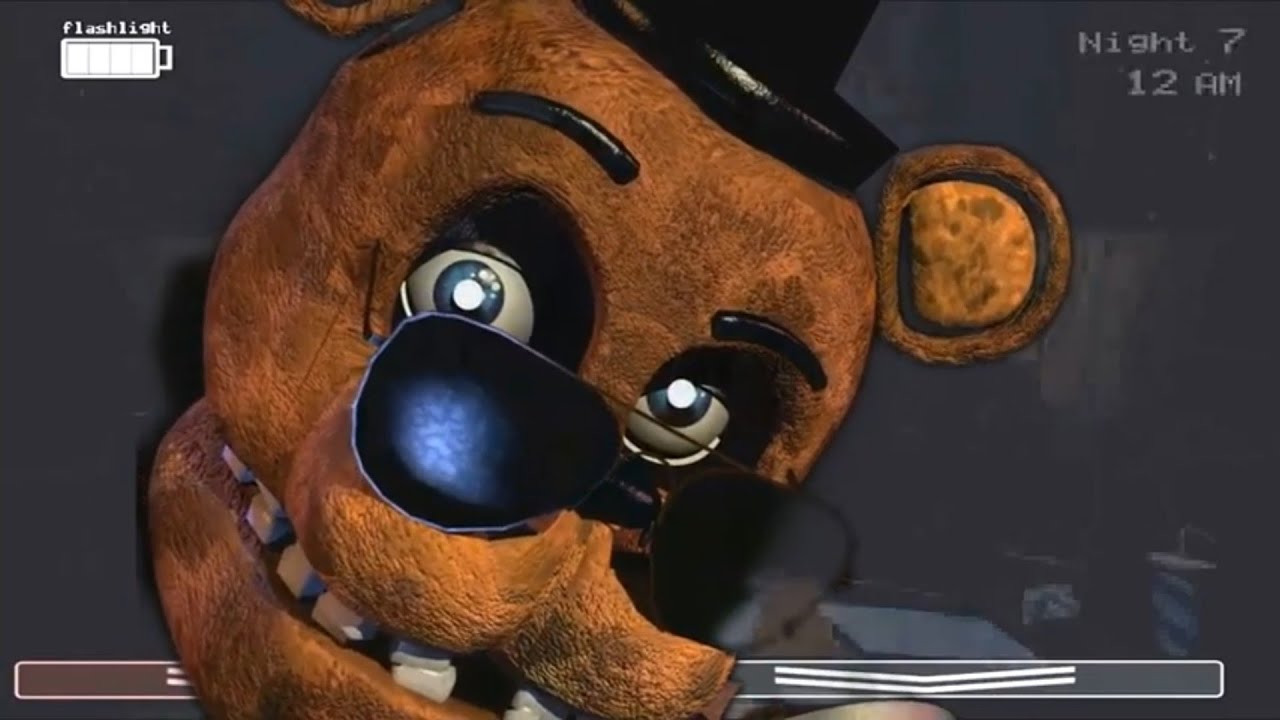 FNAF 2 - Freddy Eyebrow Jumpscare (REUPLOAD) - YouTube