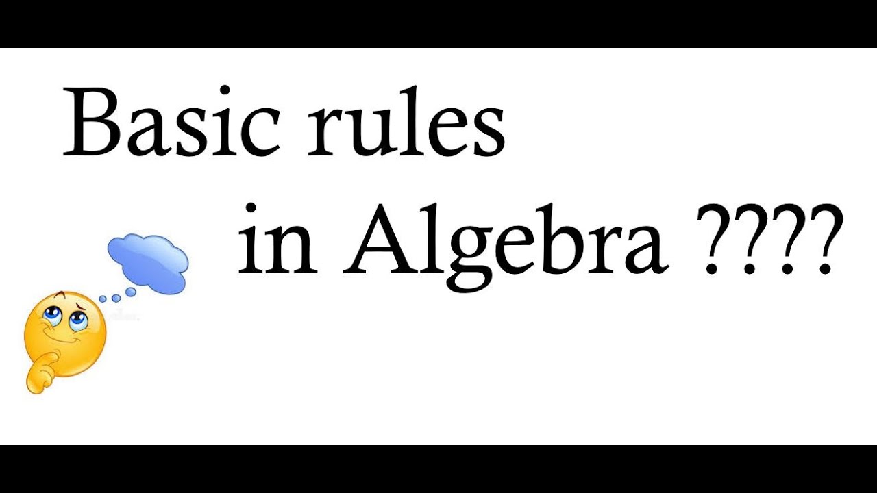 Basic rules of algebra- Applying the rules - YouTube