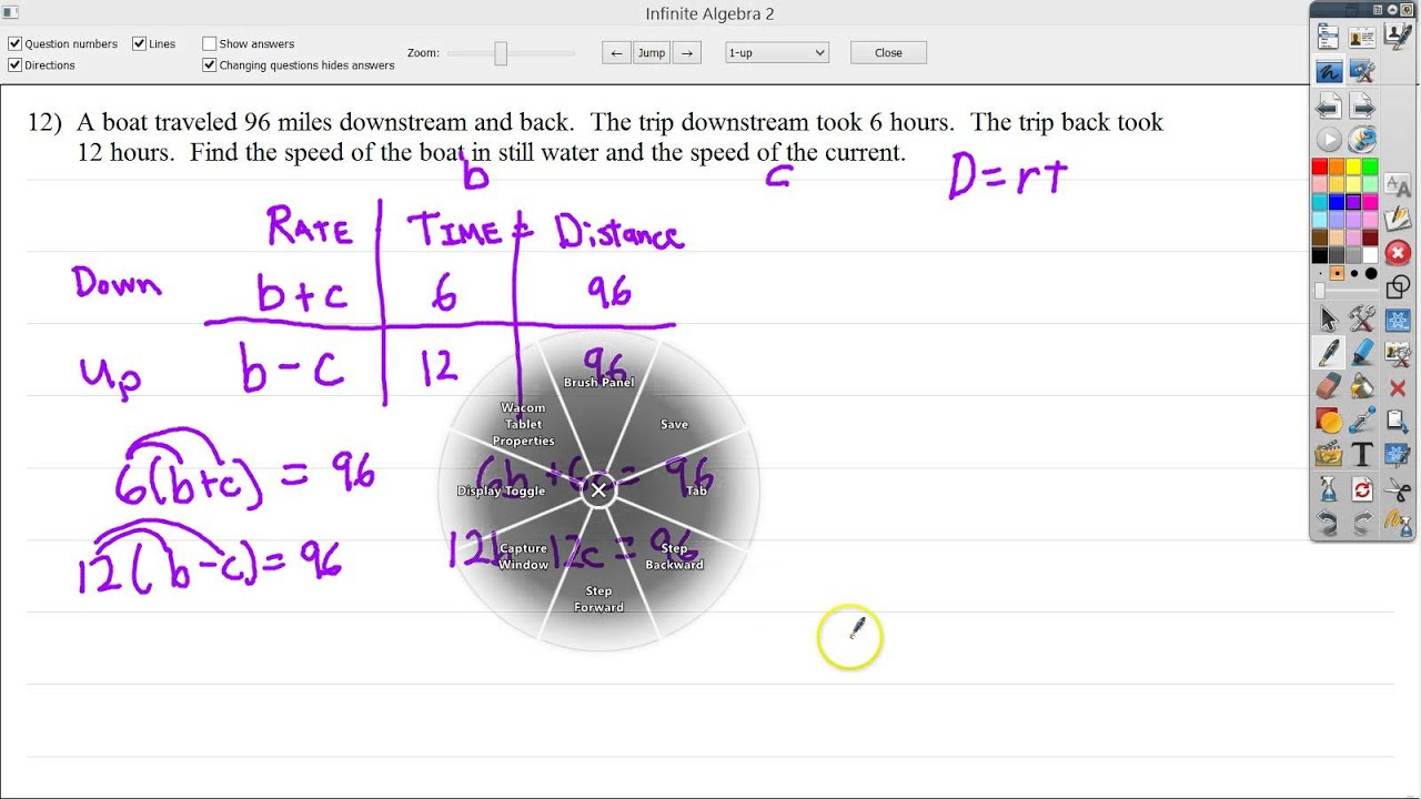 Systems of Equations - Word Problem - Wind or Water Current - YouTube