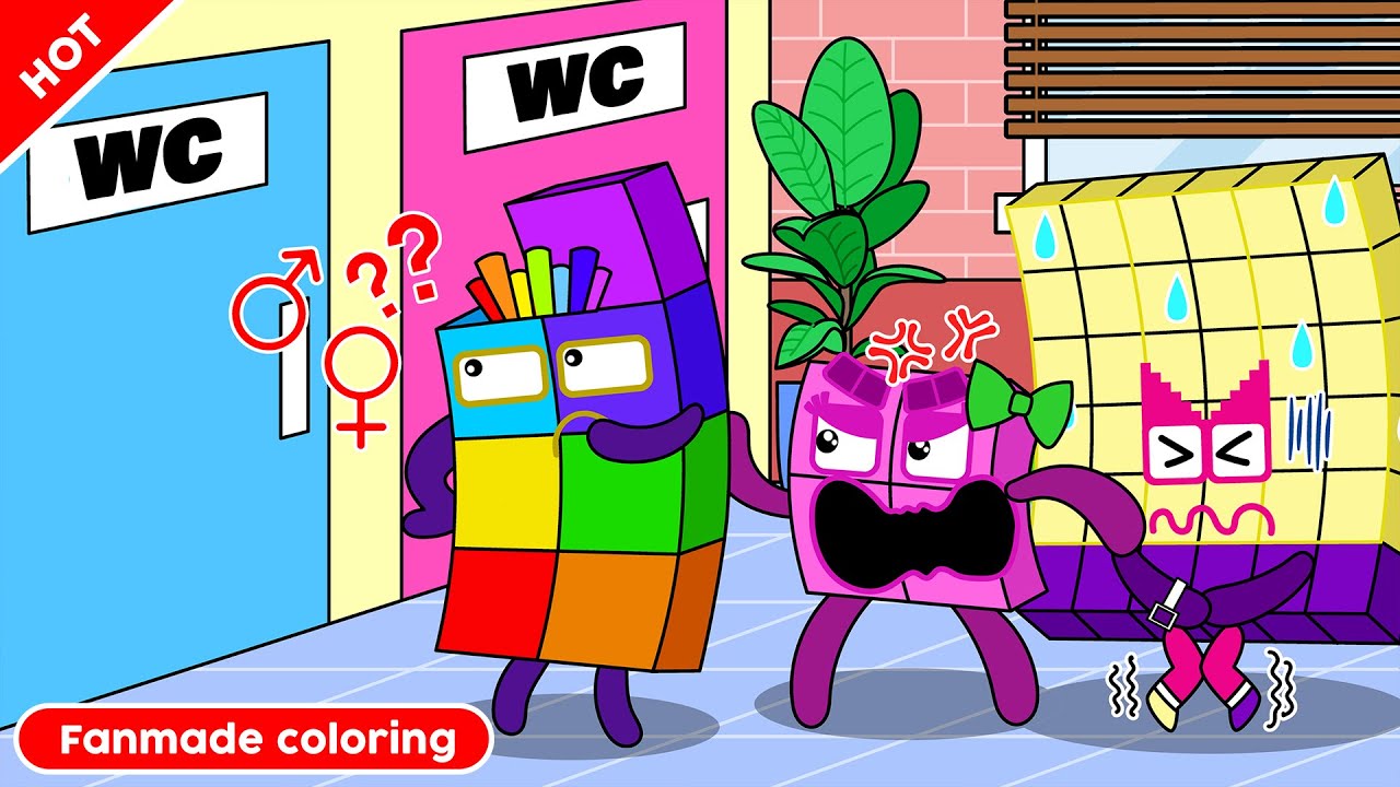 Which Toilet Should NB 7 Go To? Numberblocks Fanmade Coloring Story ...