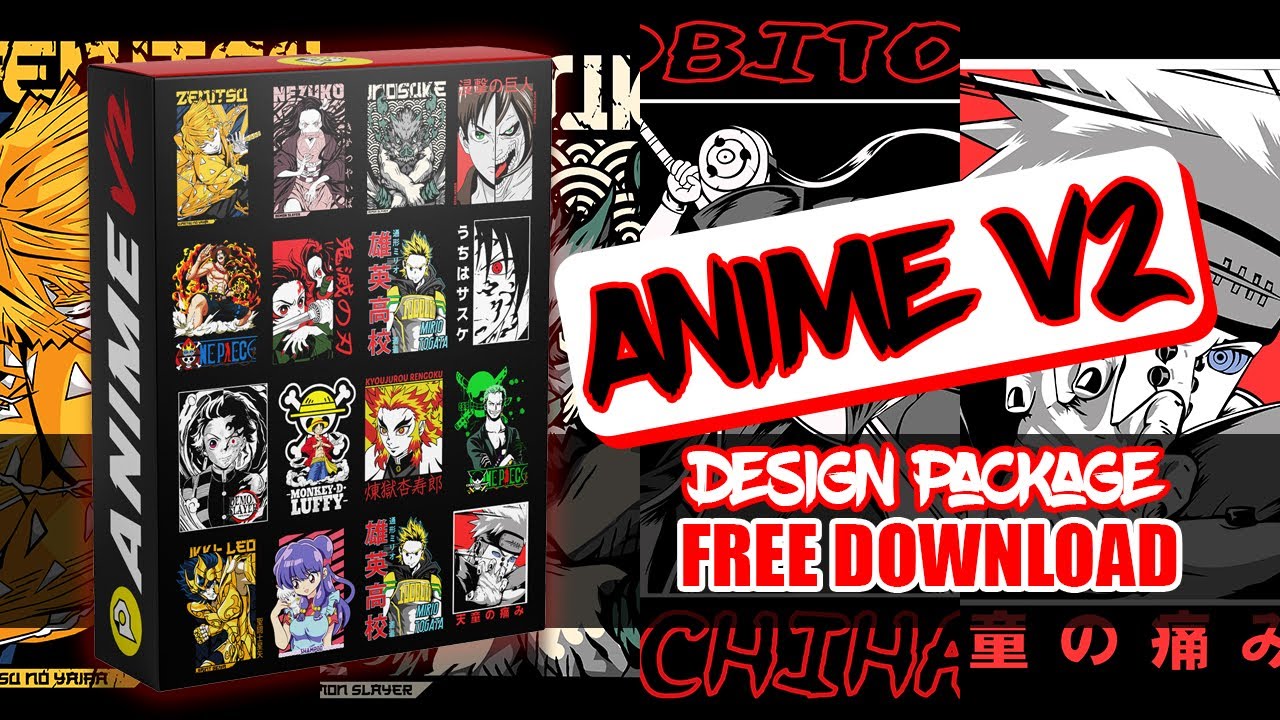 ANIME V2 DESIGN FREE DOWNLOAD! PNG & EPS FILES - YouTube