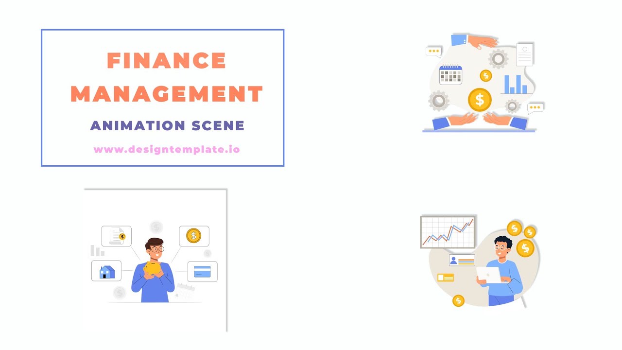 Finance Management Animation Scene After Effects Template - YouTube