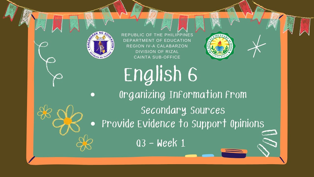 ENGLISH 6 Q3 WEEK 1 - YouTube
