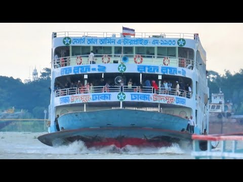 ধলেশ্বরী নদী চুরমার করে ধেয়ে আসছে রফ রফ ২ লঞ্চ | Mv Rof Rof 2 Launch ...