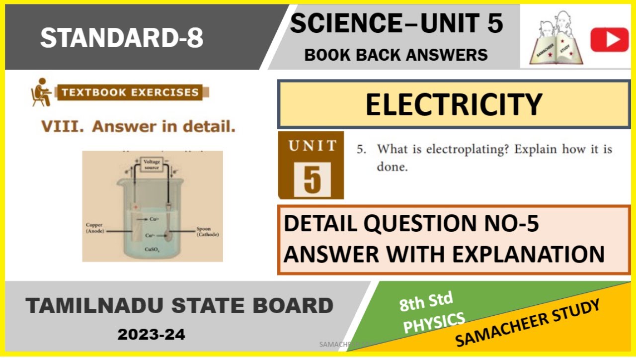 8th science electricity book back answers unit 5 |What is ...