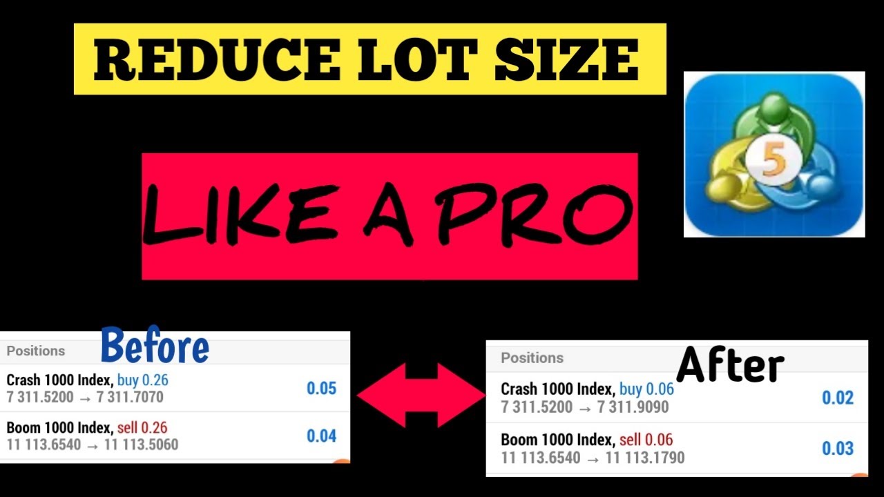 HOW TO REDUCE LOT SIZE ON MT5 MOBILE APP - STEP-BY-STEP GUIDE. - YouTube