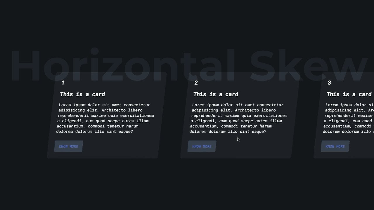Skew Effect On Horizontal Scroll With Javascript Youtube 2765