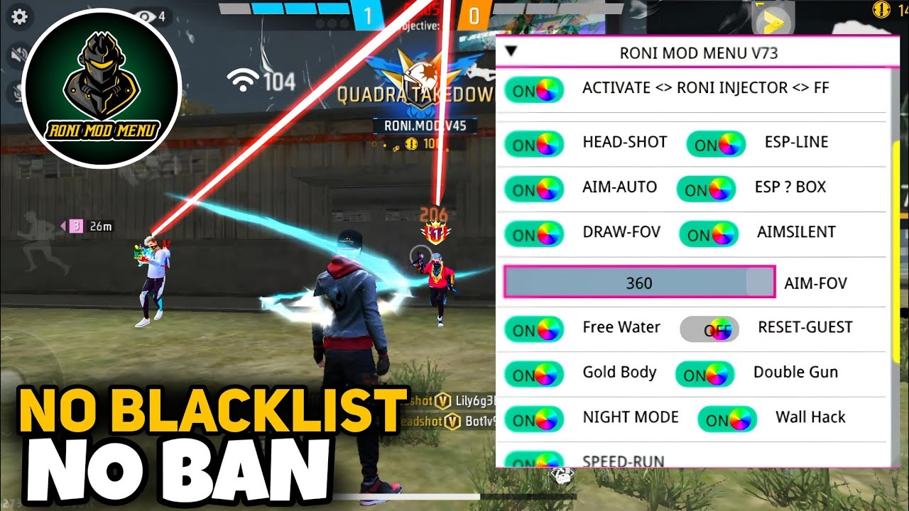 RONI MOD MENU V73 🌎|| OB49 FF | FREE FREE FIRE NEW MOD MENU || FF CONFIG- RONI MOD MENU-ANTI BAN ...