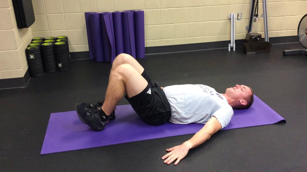 Glute Bridge + Walk Out - YouTube