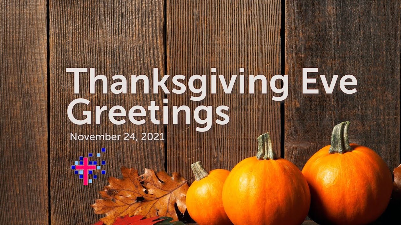 Thanksgiving Greetings from Pastor Dave - YouTube