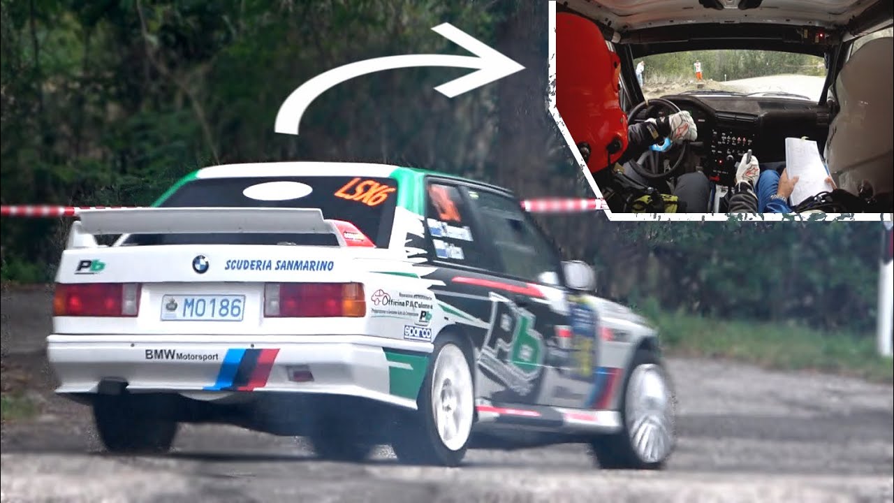BMW M3 E30 swap S54 engine going SIDEWAYS! - OnBoard at Rally Legend ...