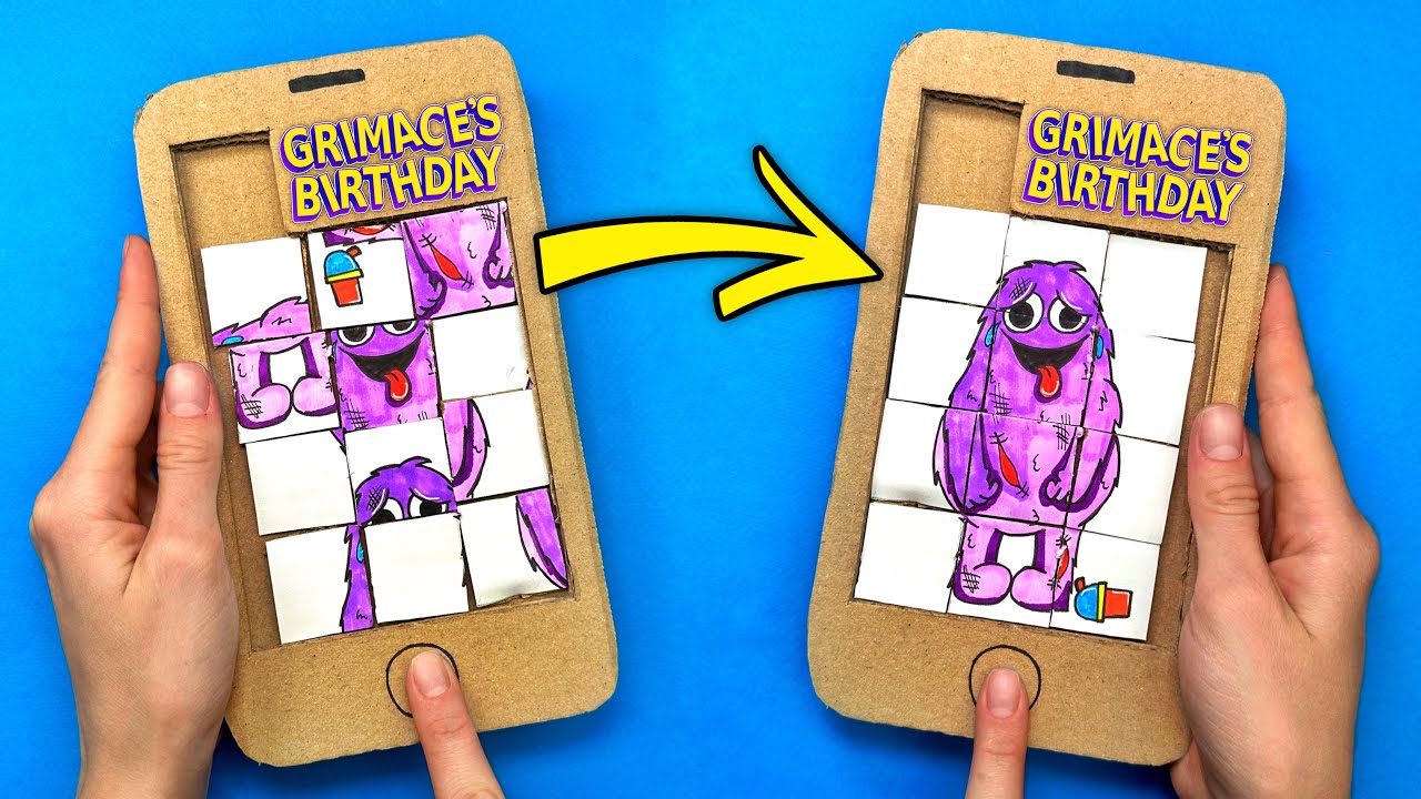 Making Coolest Paper Craft Barley Break DIY with Whipped Grimace Shake ...