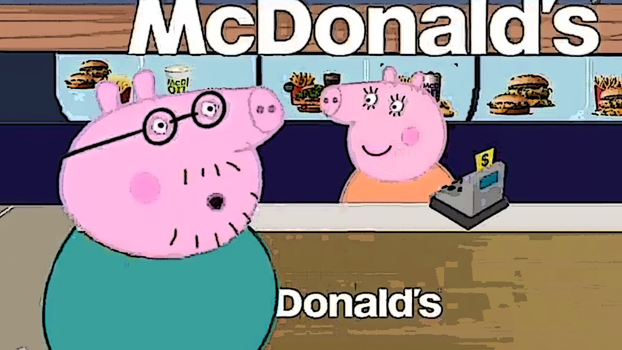 Peppa Pig Works at McDonalds - YouTube