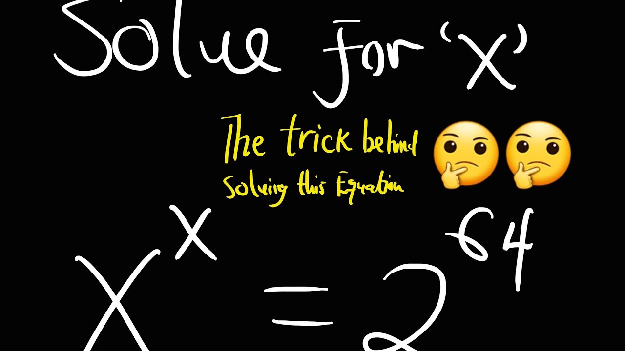 The fastest way to solve this equation (Problem of the Day) # ...