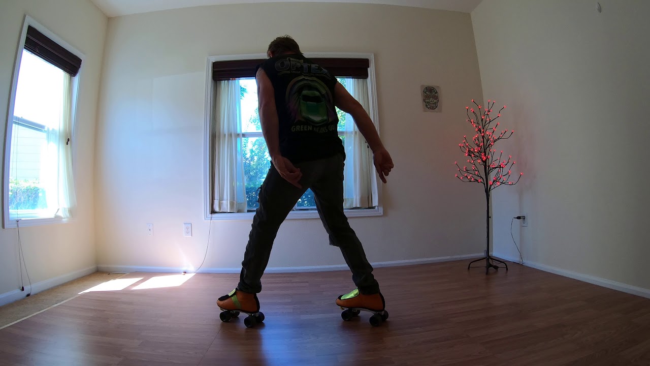 Roller skating footwork in a small space! - YouTube