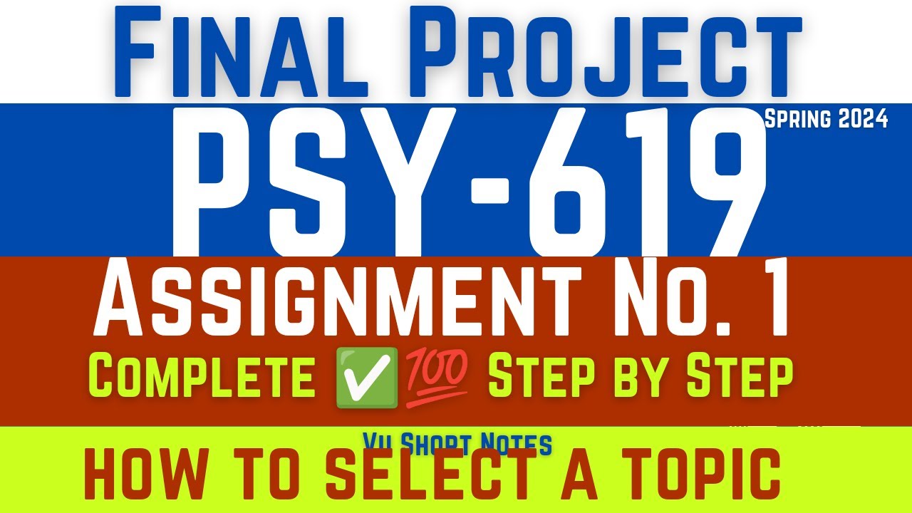 Psy619 Final Project Assignment 1 || Final Project Idea Submission ...