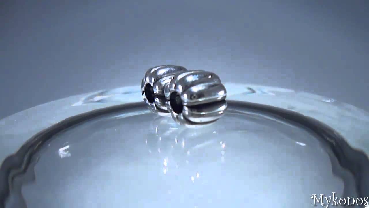 Pandora Double Clip Double Bubble Charm 790854 - YouTube