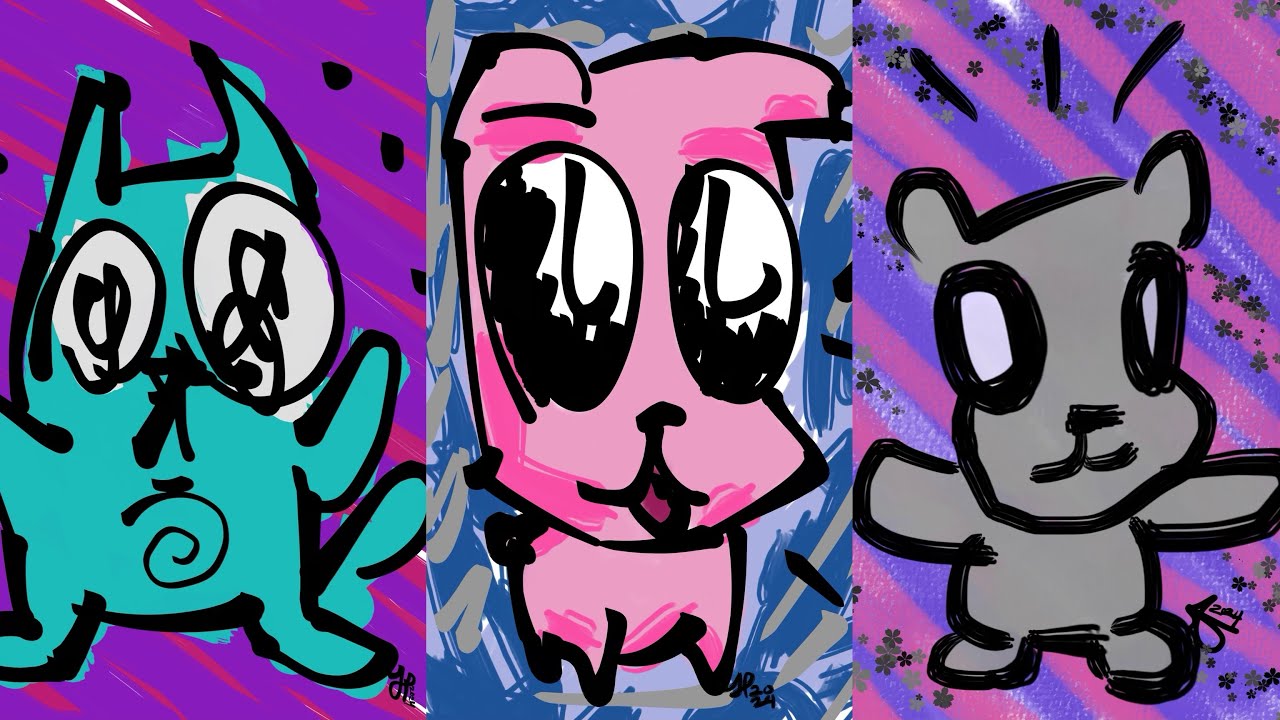 TealCat PinkPup GrayBear Jams - YouTube