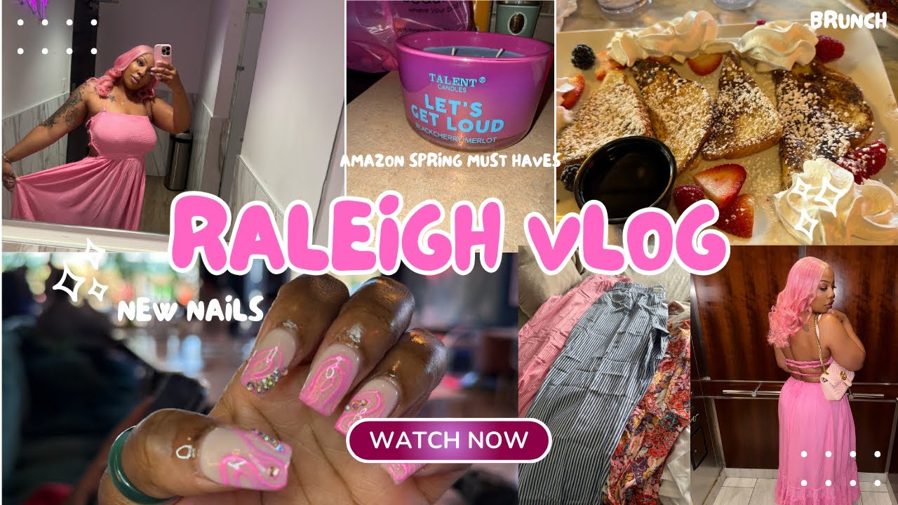 VLOG| GET READY W/ME TO SPEND THE DAY/ NIGHT IN RALEIGH| AMAZON SPRING ...