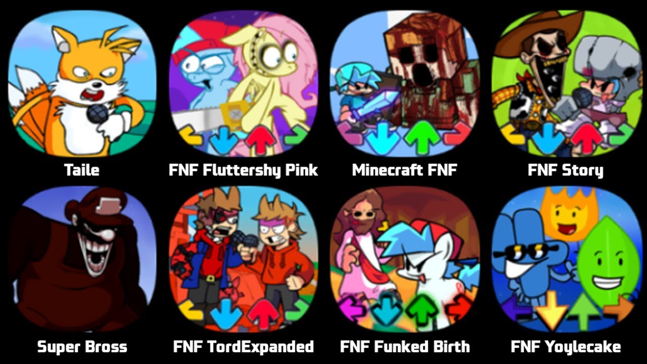 FNF Coughing, FNF Tails.EXE V2, FNF Bowser, FNF Gorefield, FNF Funked ...