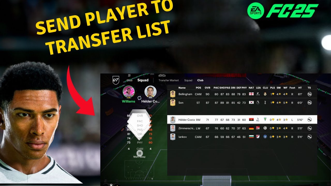 EA FC 25 How to Send Player to transfer list in Ultimate Team - YouTube