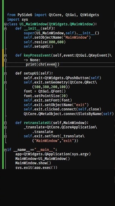 How To Check If Key Was Pressed In PySide6 Window 2022 #Python - YouTube