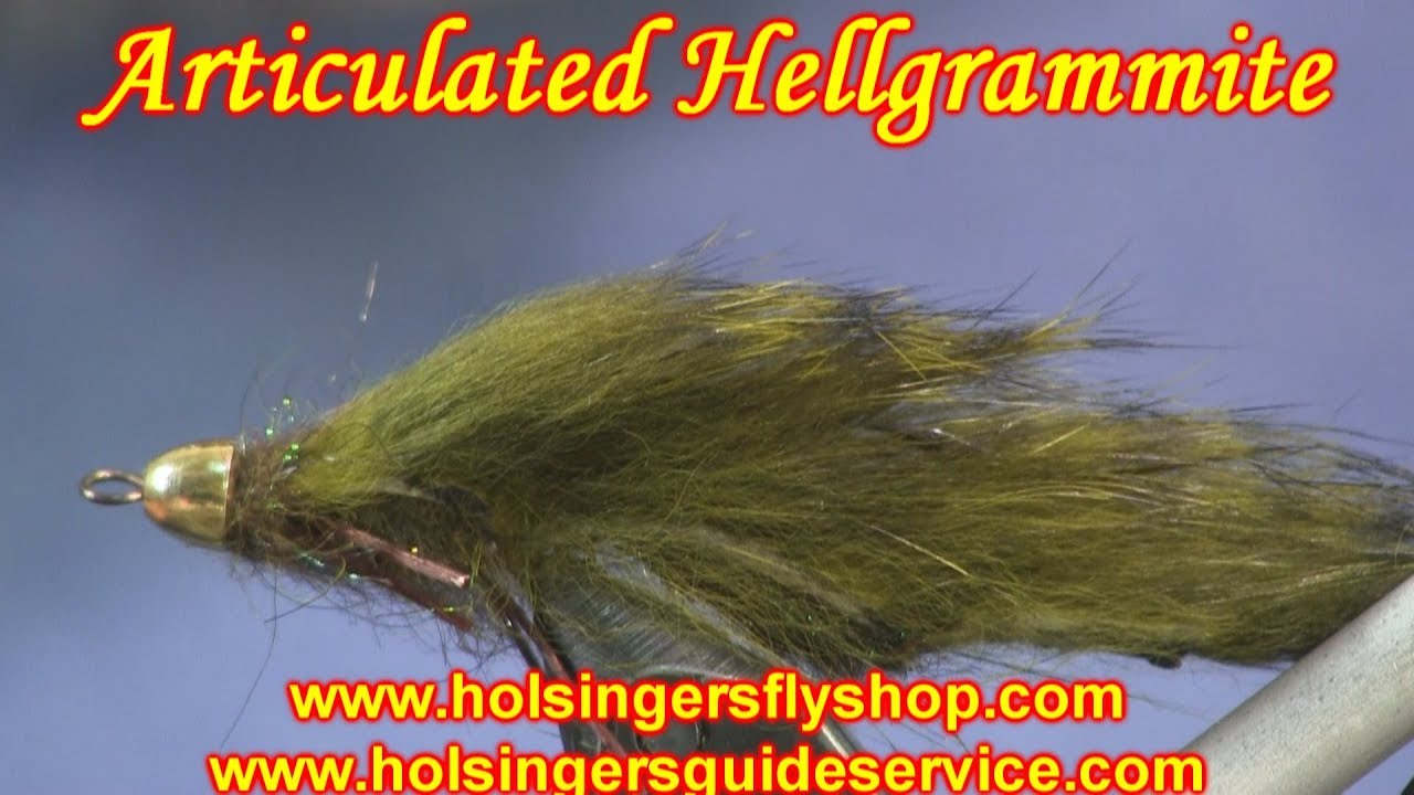How To Tie An Articulated Hellgrammite, Holsinger's Fly Shop - YouTube
