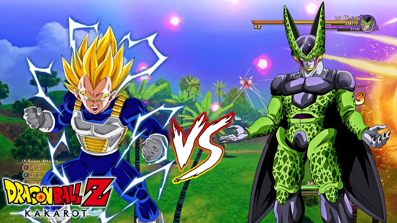 Vegeta VS Cell - Dragon Ball Z: Kakarot - YouTube