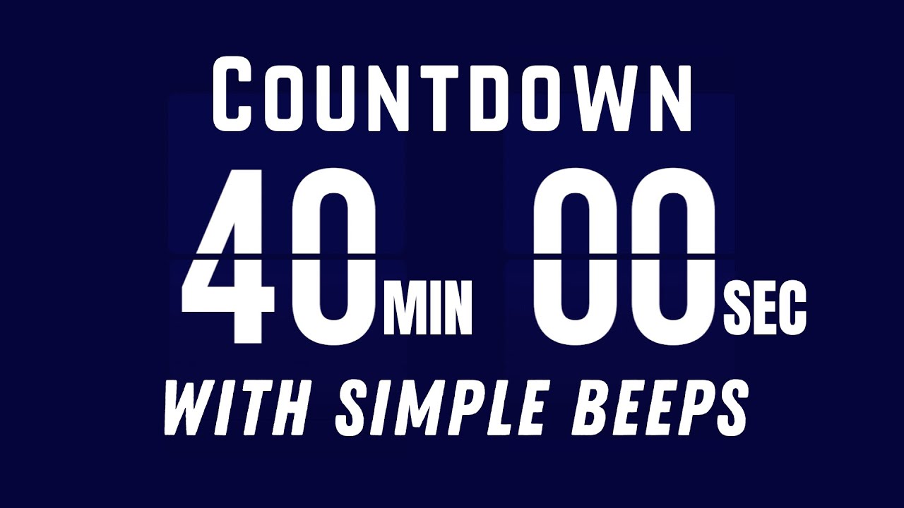 40‑Minute Flip Timer Countdown with Flip Beeps • Relaxing Ambient Timer ...