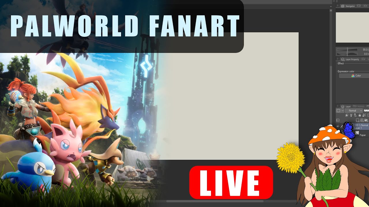 Palworld Fan Art - Wallpaper Gift (Clip Studio Paint) - YouTube