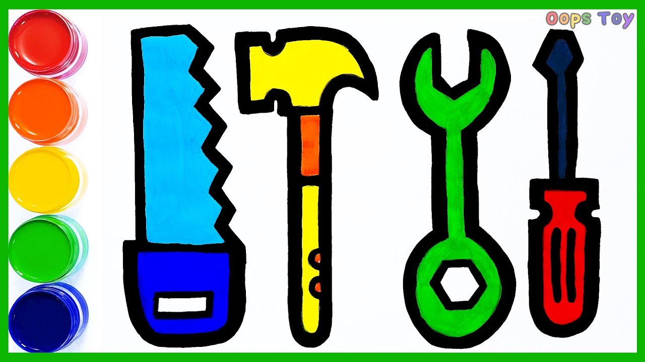 Glitter Tool Set Coloring and Drawing for Kids Toddlers｜Learn Colors ...