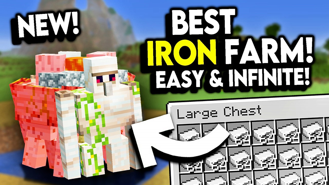 BEST NEW Infinite IRON FARM! Minecraft +1.21 In Minutes! - YouTube