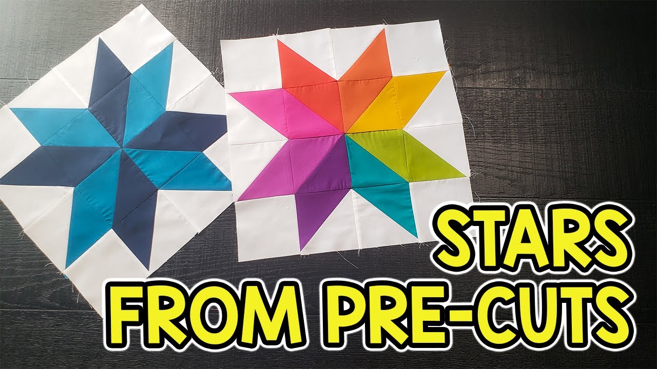 Charm Packs and Layer Cake HST Stars! - YouTube