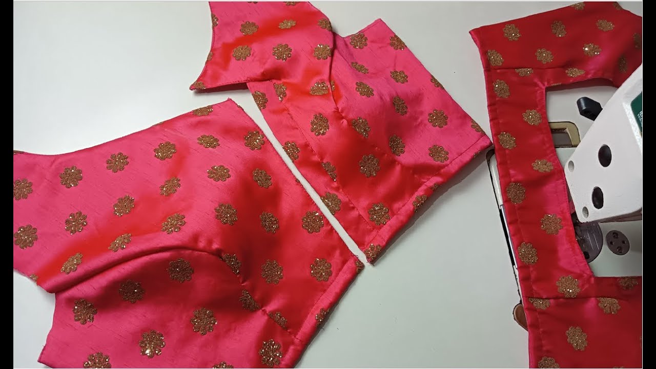 Angrakha Collar blouse cutting and stitching | Angrakha Collar Neck ...